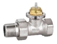 China Chrome Straight Thermostatic Bathroom Radiator Valves 3/4'' X 3/4'' Nickel Plated for sale