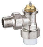 China Angled Thermostatic Radiator Valve 20mm x 3/4'' With PPR Pipe Nickel Plated for sale