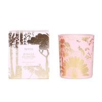 China M&SENSE 150g Gold Stamping Glass Jar Soy Wax Luxury Scented Candle 30H Burn Time for sale