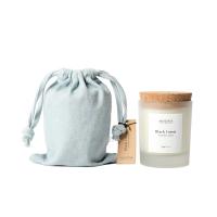 China Soy Wax Scented Candle 180g with Cork Lid Gift Bag for Home Decoration for sale