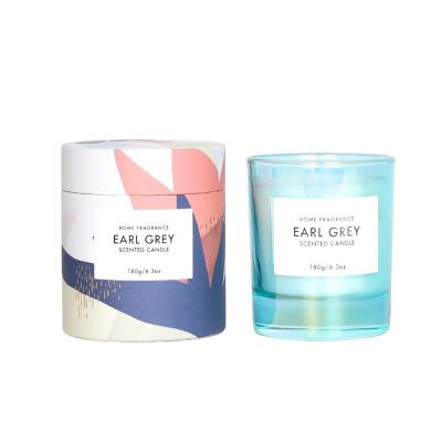 China Ion Plating Natural Soy Wax Scented Candle 180G Earl Grey Long Burning 30H for sale