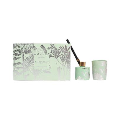 China Home Fragrance Luxury Diffuser And Candle Gift Set for sale