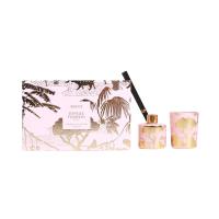 China Gold Stamping Box Essential Oil Candle and Perfume Gift Set 70g 50ml for sale
