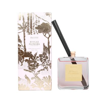 China Square 100ml Scented Reed Diffuser Long Lasting Luxury Oil Fragrance Home Air Freshener for sale