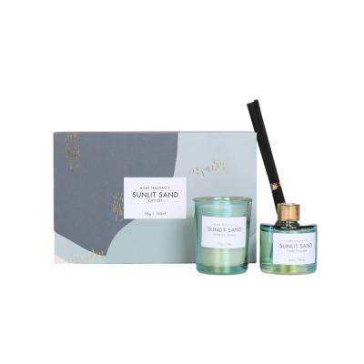 China 50ml 70g Reed Diffuser And Candle Gift Set for sale