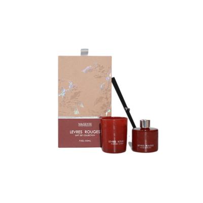 China Handmade Glass Jar Scented Candle Gift Set 70g 50ml Home Fragrance Soy Wax for sale