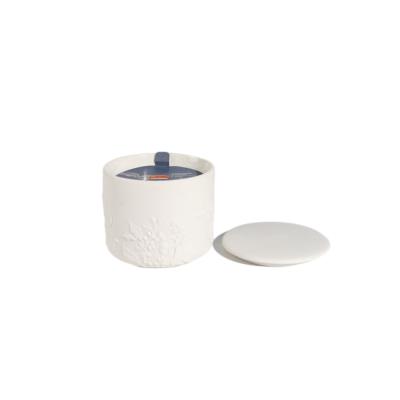 China 10x8cm Ceramic Jar Soy Wax Scented Candle 350g 40H Burning Time for sale