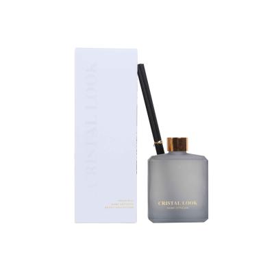China Glass Jar Reed Diffuser Gift Set 180ml Home Fragrance Essential Oil Diffuser for sale
