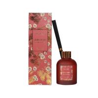 China 130ML Christmas Tree Reed Diffuser Red Glass Bottle Home Fragrance Oil for sale