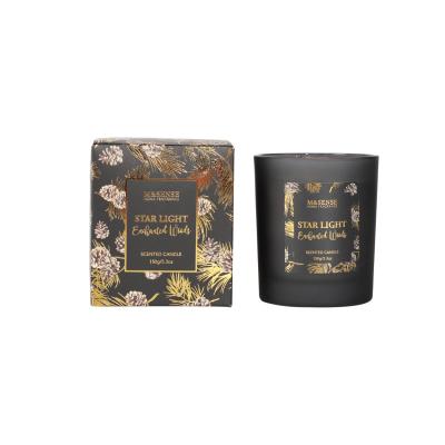 China Custom 155G Glass Jar Scented Candle OEM Aromatherapy Candle 30H Burning Time for sale