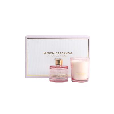 China Customized Luxury Glass Jar Scented Candle Gift Box for sale