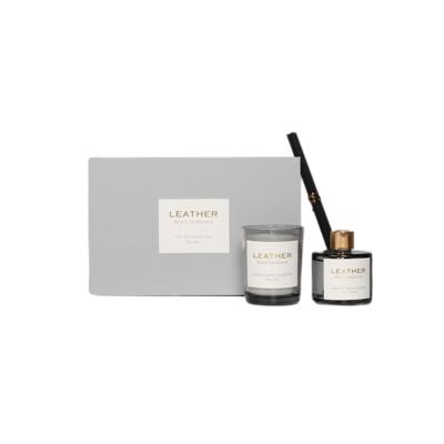 China Handmade Box Luxury Glass Jar Scented Candle Gift Set 70g 50ml for sale