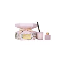 China Rose Electroplating Glass Jar Scented Candle and Reed Diffuser Gift Set 70g 50ml for sale