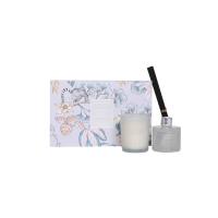 China Eco Friendly Soy Wax Candle Reed Diffuser Gift Set 70g 50ml Home Fragrance for sale