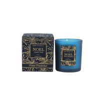 China 150g Soy Wax Christmas Gift Box Scented Candle Set 25h Burning Time Custom Logo Glass Jar for sale