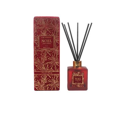 China 180ml Reed Diffuser Air Freshener Eco Friendly Essential Oil Home Scented Glass Jar for sale