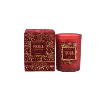 China 250g Glass Jar Soy Wax Scented Candle 45h Burning Time Christmas Home Decor Gift for sale