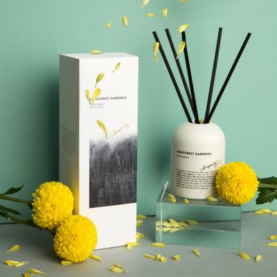 China Refillable Scented Reed Diffuser 200ml Ceramic Jar Home Fragrance Essential Oil Air Freshener for sale