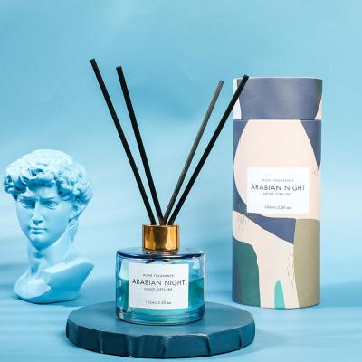China Ion Plating Glass Jar Home Scent Reed Diffuser 100ML for sale