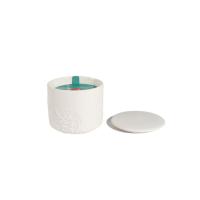 China 350g Green Ceramic Jar Scented Soy Candle 40H Burning Time Wood Wick Fragrance for sale