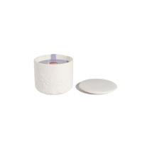 China OEM 40h Burn Time Ceramic Jar Soy Wax Scented Candle with Wood Wick 350g for sale
