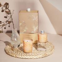 China Luxury Glass Jar Scented Candle Gift Set 11.3x6.5x19.5cm Home Fragrance 50ml for sale