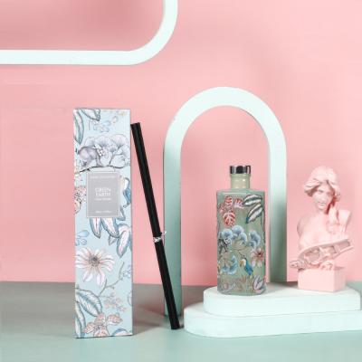 China 180ml Luxury Scented Reed Diffuser Perfume Inspired Home Fragrance Glass Jar for sale