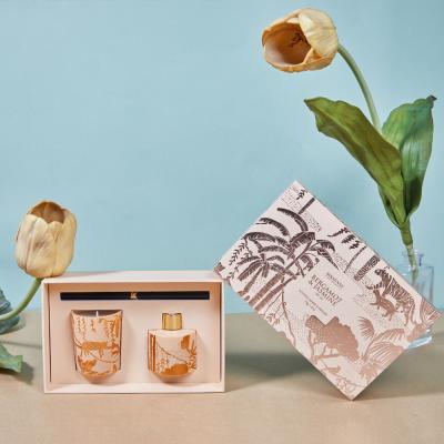 China Handmade Scented Candle Gift Set 70g Long Lasting Home Fragrance Soy Wax Blend for sale