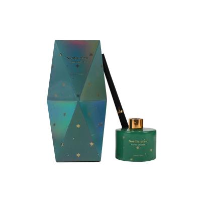 China 200ml Glass Reed Diffuser Air Freshener Nordic Pine Home Scented Oil for sale