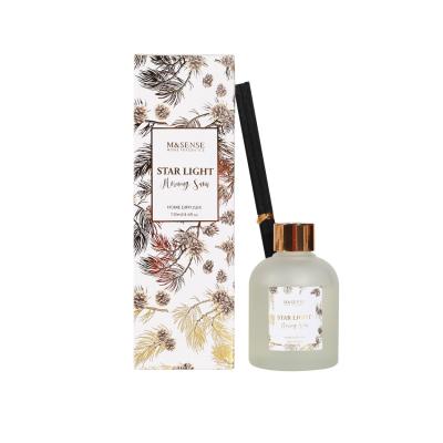 China Red Glass Bottle 130ML Christmas Tree Reed Diffuser for sale