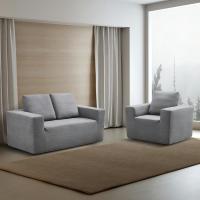 China Modular Convertible Sectional Sofa Fabric Tofu Block Cloud Couch 35D Sponge Compressed for Living Room for sale