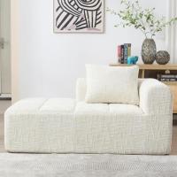 China Modern Single Seater Upholstered Modular Sectional Sofa with 35D Sponge Cushion Chaise Longue Compressed Sofa for sale