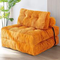 China Convertible Tufted Fabric Single Sofa Bed Reclining Chair with Extendable Seat for Living Room for sale