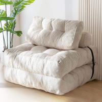China Convertible Tufted Fabric Single Sofa Bed Reclining Chair with Extendable Seat for Living Room for sale