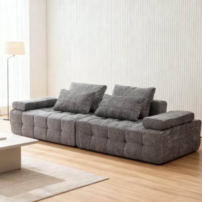 China Custom Modular Fabric 35D Sponge Upholstered Reclining Sofa Bed Sectional Couch Compressed Sofa for Home for sale