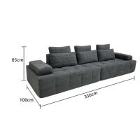 China Custom Modular Fabric 35D Sponge Upholstered Reclining Sofa Bed Sectional Couch Compressed Sofa for Home for sale