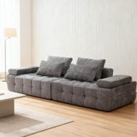 China Custom Modular Fabric 35D Sponge Upholstered Reclining Sofa Bed Sectional Couch Compressed Sofa for Home for sale