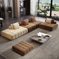 China Custom Convertible Reclining Fabric Corner Sofa Set with 35D Sponge Vacuum Compressed Packing for sale