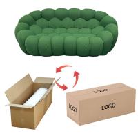 China Custom Modern Reclining Upholstered Corner Sofa Set Frameless Boneless Compressed Sofa Living Room for sale