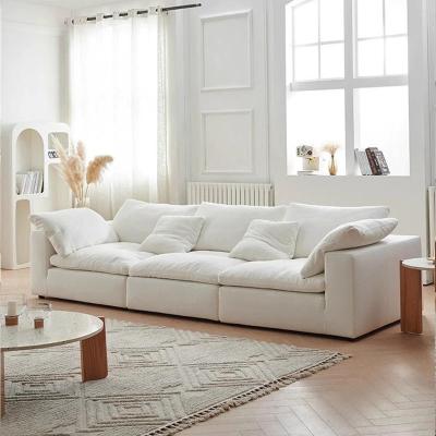China Modern L-Shape Fabric Reclining Sectional Sofa with Ottoman 3-Seat 35D Sponge for sale