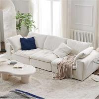 China Modern L-Shape Fabric Reclining Sectional Sofa with Ottoman 3-Seat 35D Sponge for sale