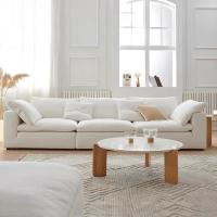China Modern L-Shape Fabric Reclining Sectional Sofa with Ottoman 3-Seat 35D Sponge for sale