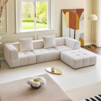 China Custom Vacuum Packed Compressed Sponge Combination Sofa Ottoman Set Modular Sectional Couch Compressed Sofa Set for Home for sale