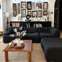 China Custom Living Room Corner Sofa Vacuum Compressed Loveseat Couch Set Fabric 35D Sponge for Home Apartment for sale