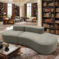 China Modern Curved Sectional Modular Sofa Tufted Reclining Fabric Sponge Compressed for Hotel Living Room for sale