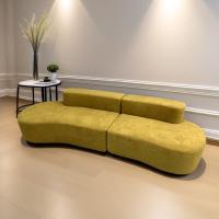 China Modern Curved Sectional Modular Sofa Tufted Reclining Fabric Sponge Compressed for Hotel Living Room for sale