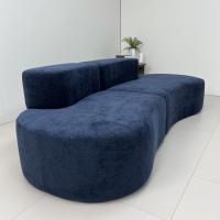 China Modern Curved Sectional Modular Sofa Tufted Reclining Fabric Sponge Compressed for Hotel Living Room for sale
