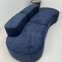 China Modern Curved Sectional Modular Sofa Tufted Reclining Fabric Sponge Compressed for Hotel Living Room for sale
