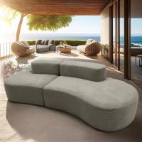 China Modern Curved Sectional Modular Sofa Tufted Reclining Fabric Sponge Compressed for Hotel Living Room for sale
