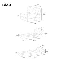 China 2025 New Single Modular Recliner Lazy Sofa Bed Foldable Floor Sofa Cloud Couch Compressed Tufted Upholstered for sale